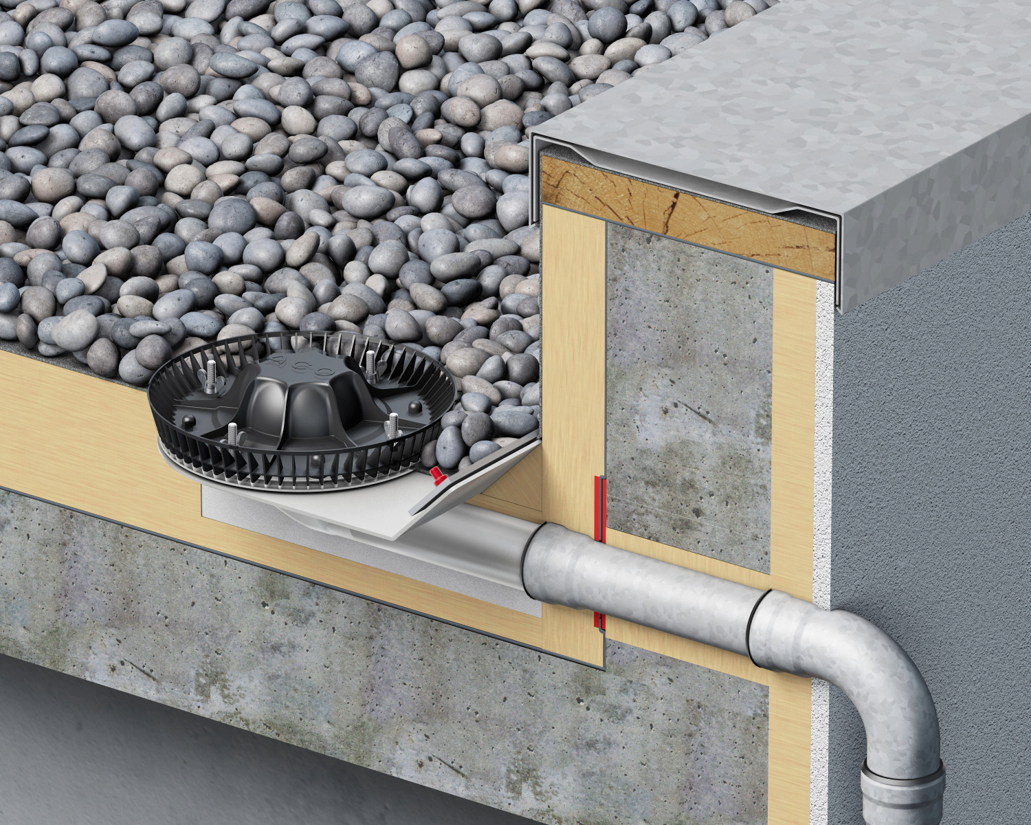 Sumideros sifónicos para lluvias fuertes